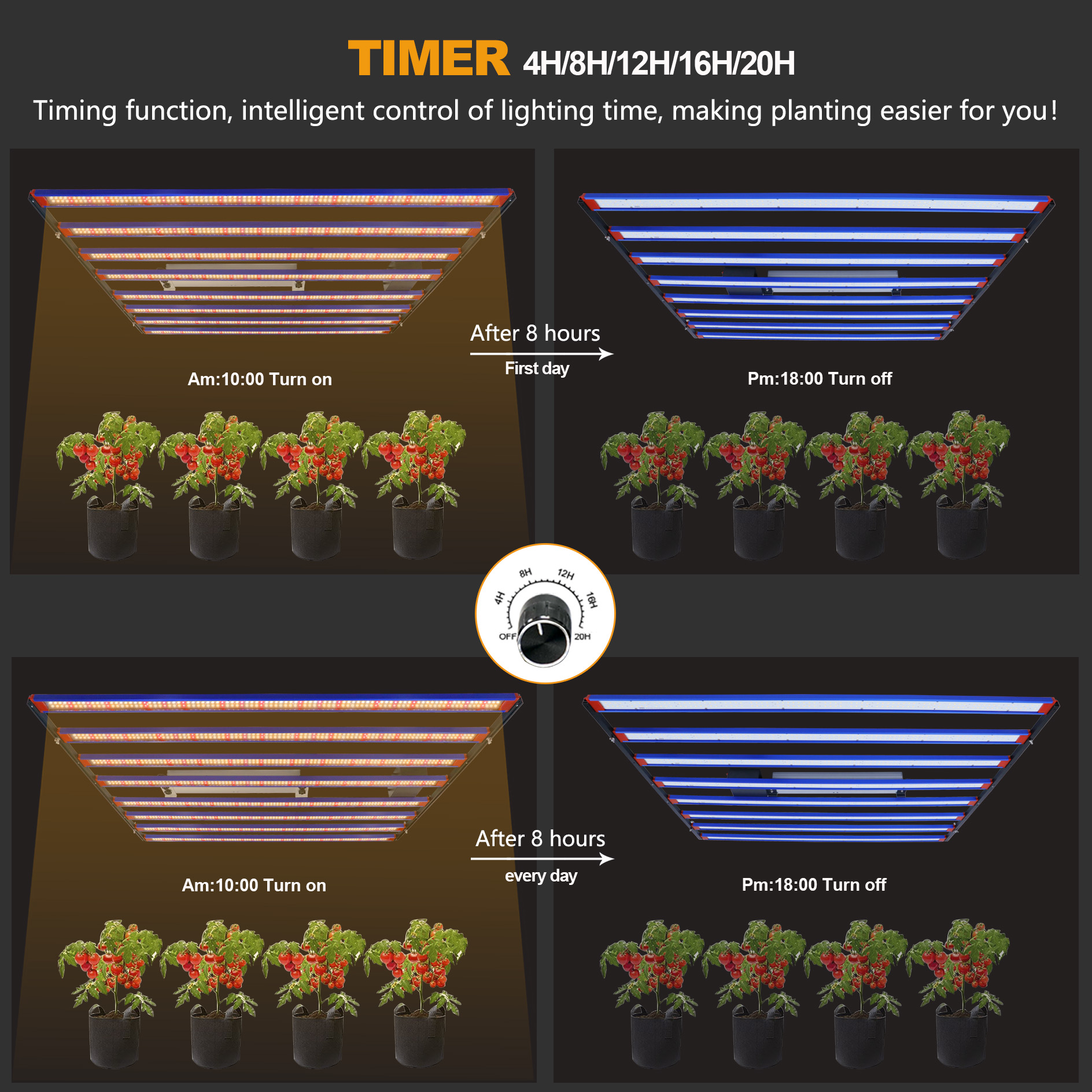 1000W Samsung Lm301h EVO Full Spectrum LED Grow Light High - Yxo Leds